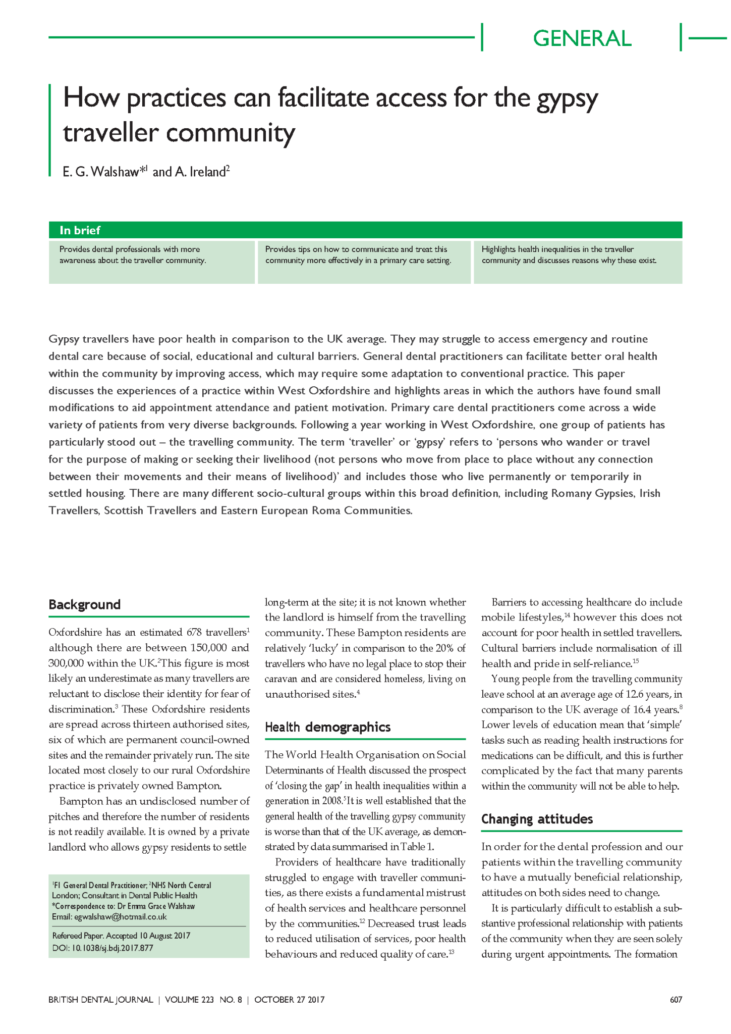 How practices can facilitate access for the Gypsy Traveller community ...