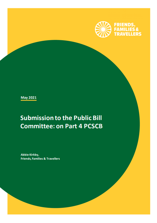 Friends, Families and Travellers submission to the Public Bill ...