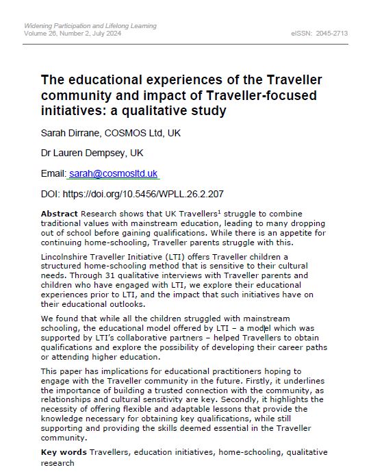 The Educational Experiences of the Traveller Community and Impact of ...