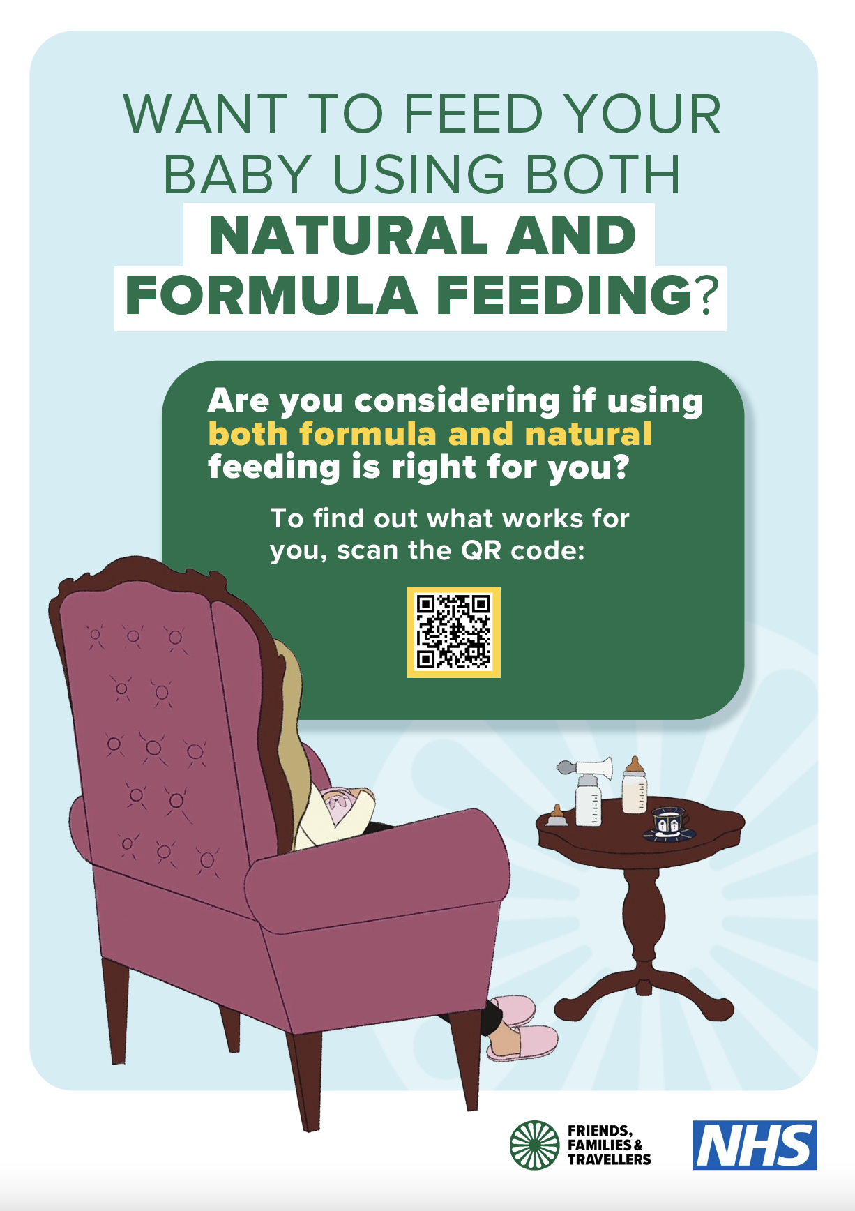 Using both natural and formula feeding - Friends, Families and Travellers